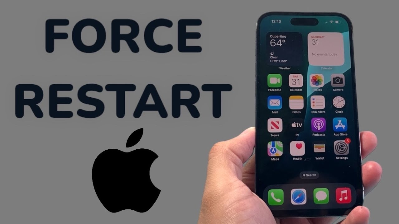 How To Force A Restart on iPhone - YouTube