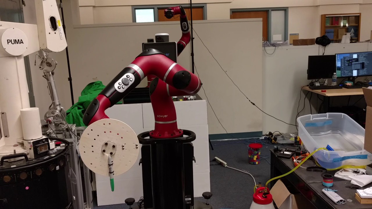 "sketchy" the Drawing Robot with correct tool offsets moving the marker ...