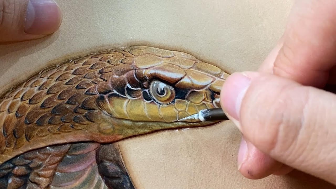 Leather Carving snake - YouTube