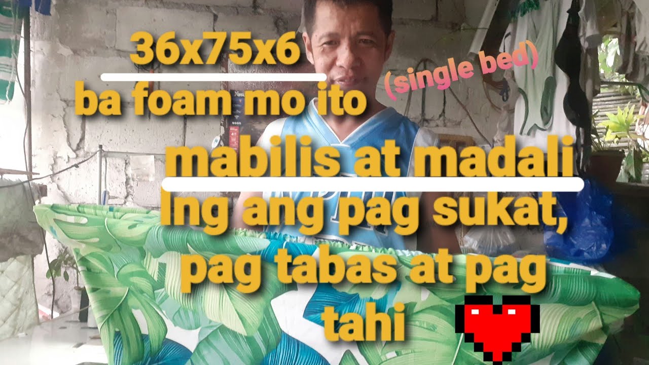 pagggawa ng bedsheet 36x75x6 madaling paraan ng pagtabas at pagtahi ...