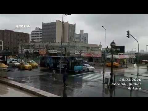 Koronavirüslü günlerde Ankara caddeleri (28.03.2020)