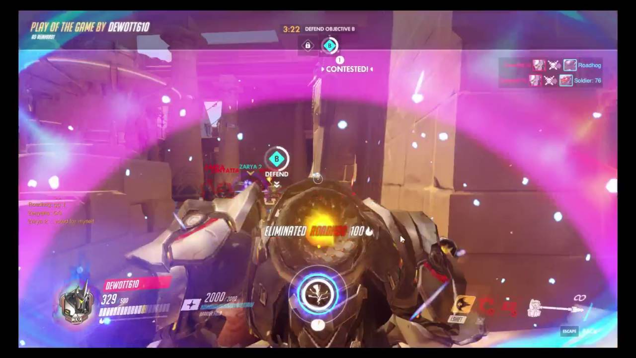 Overwatch- Having Fun in Customs- Reinhardt the charger - YouTube