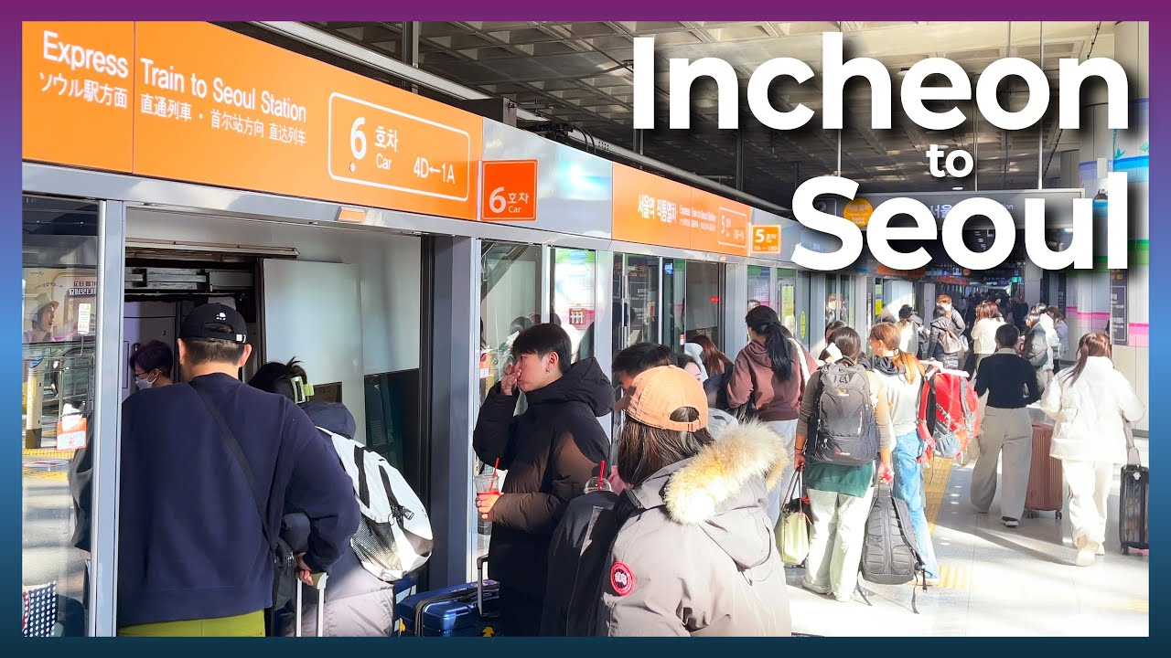 How to take the Express Train (Incheon Airport→Seoul Station) - YouTube