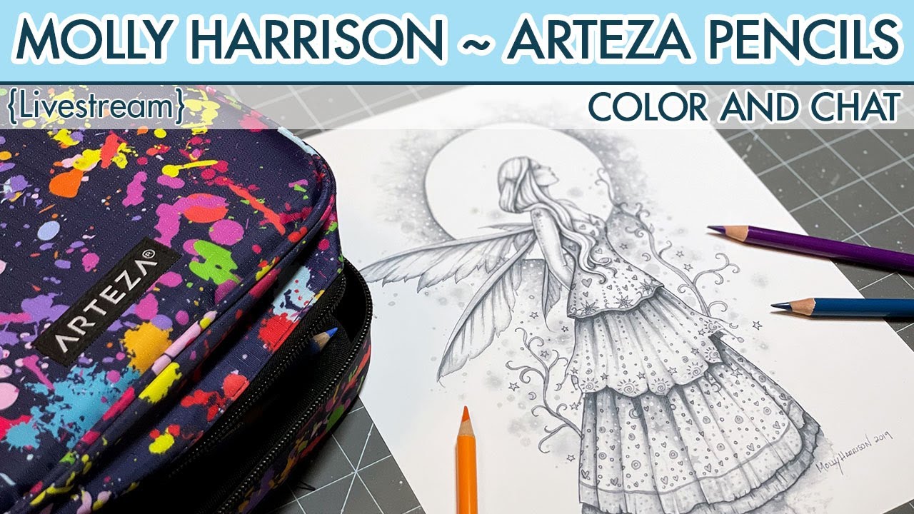 {LIVESTREAM} Bohemian Moon ~ Molly Harrison ~ Arteza Pencils - YouTube