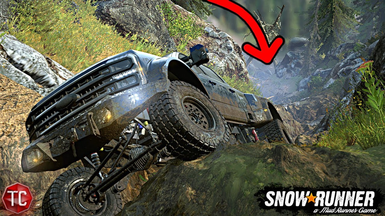 SnowRunner: HUGE Ford F550 vs TIGHT TRAILS! (Console Mods) - YouTube