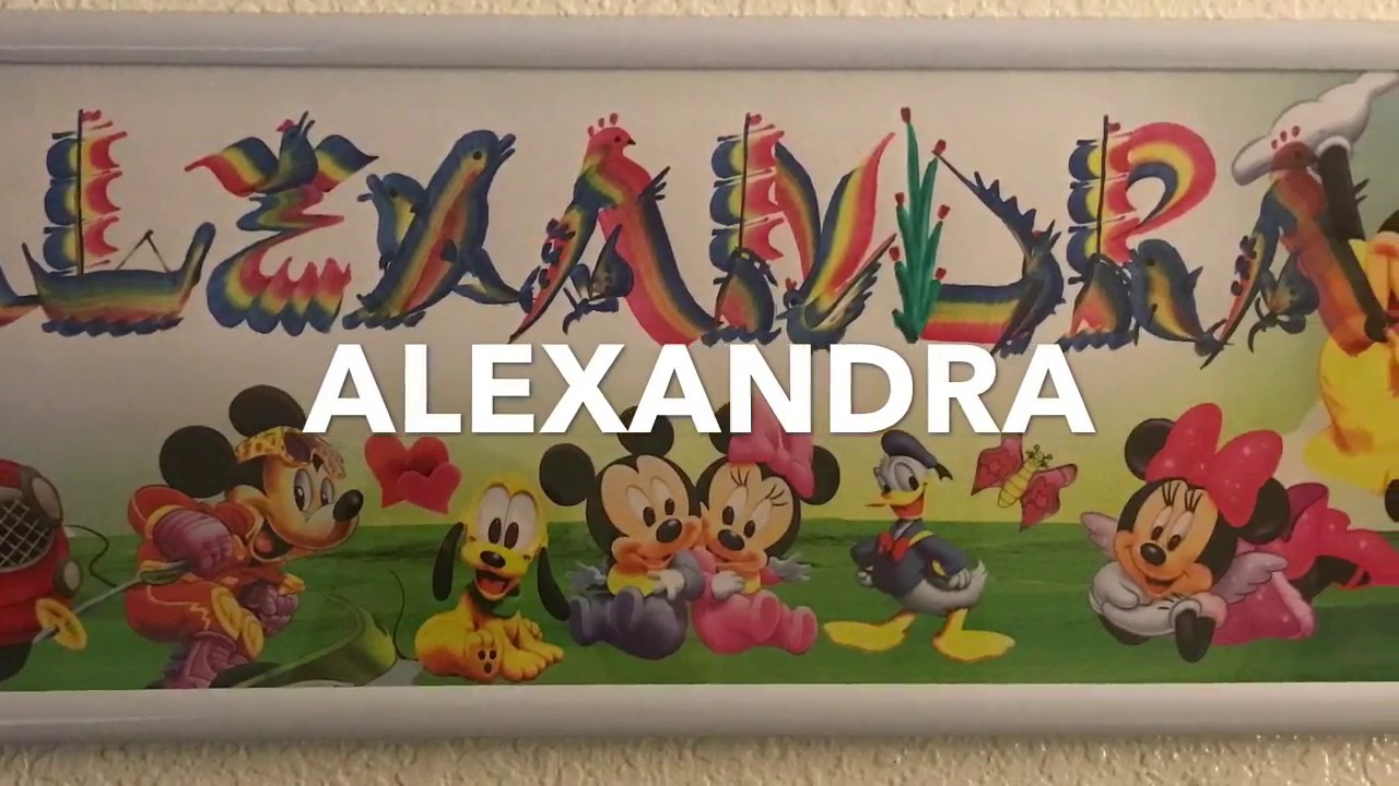How to Draw Name Art Alexandra by NameBrush.com personalized alphabet ...