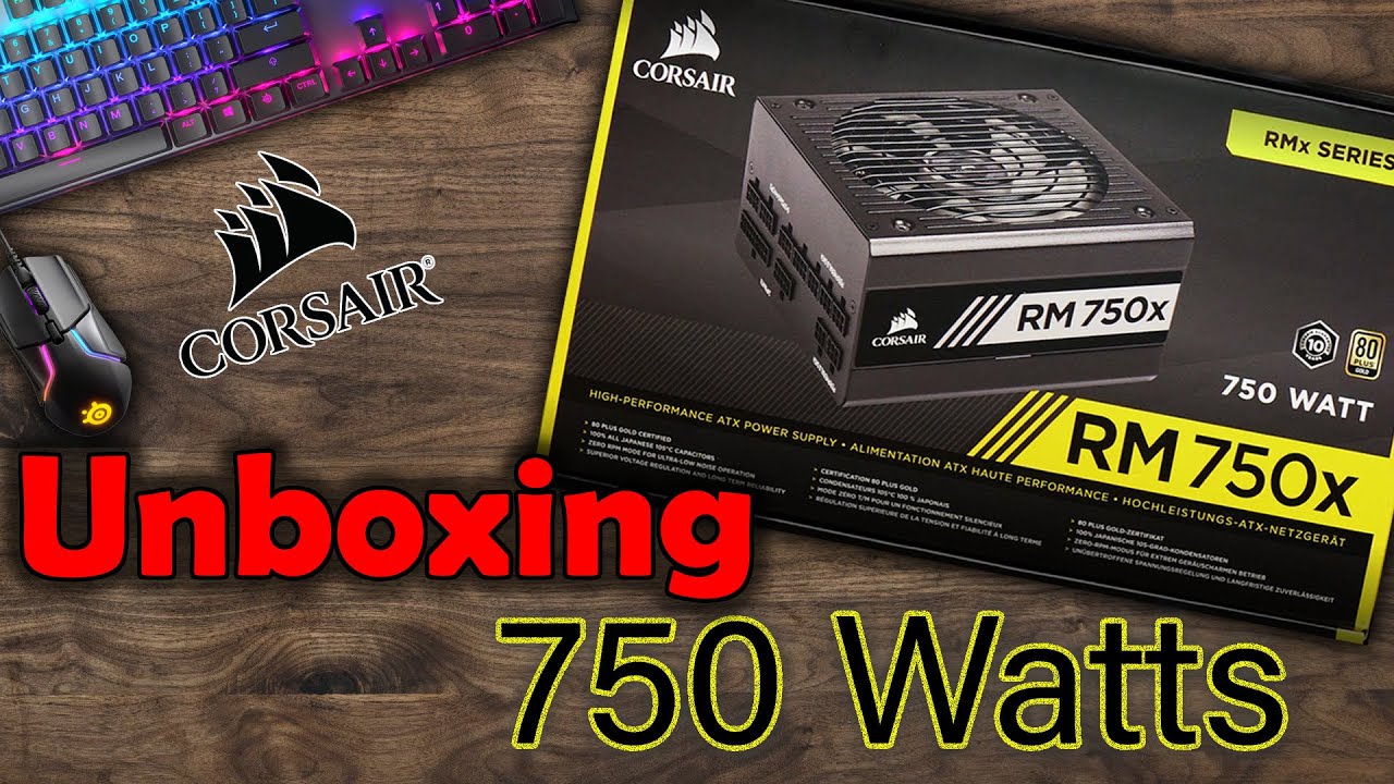 Corsair RM750x RMx 2018 update Power Supply 750 Watts | Unboxing - YouTube