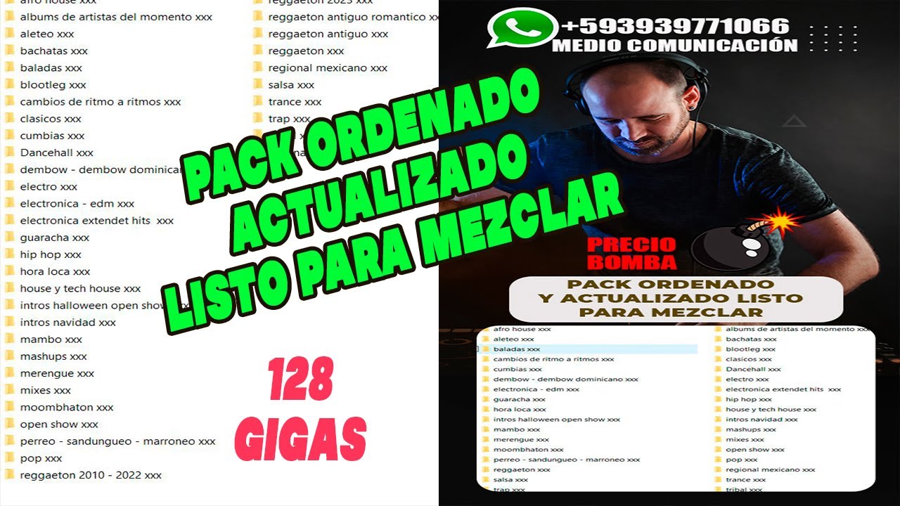 pack remix organizado y listo para mezclar mega pack para dj 2025 - YouTube