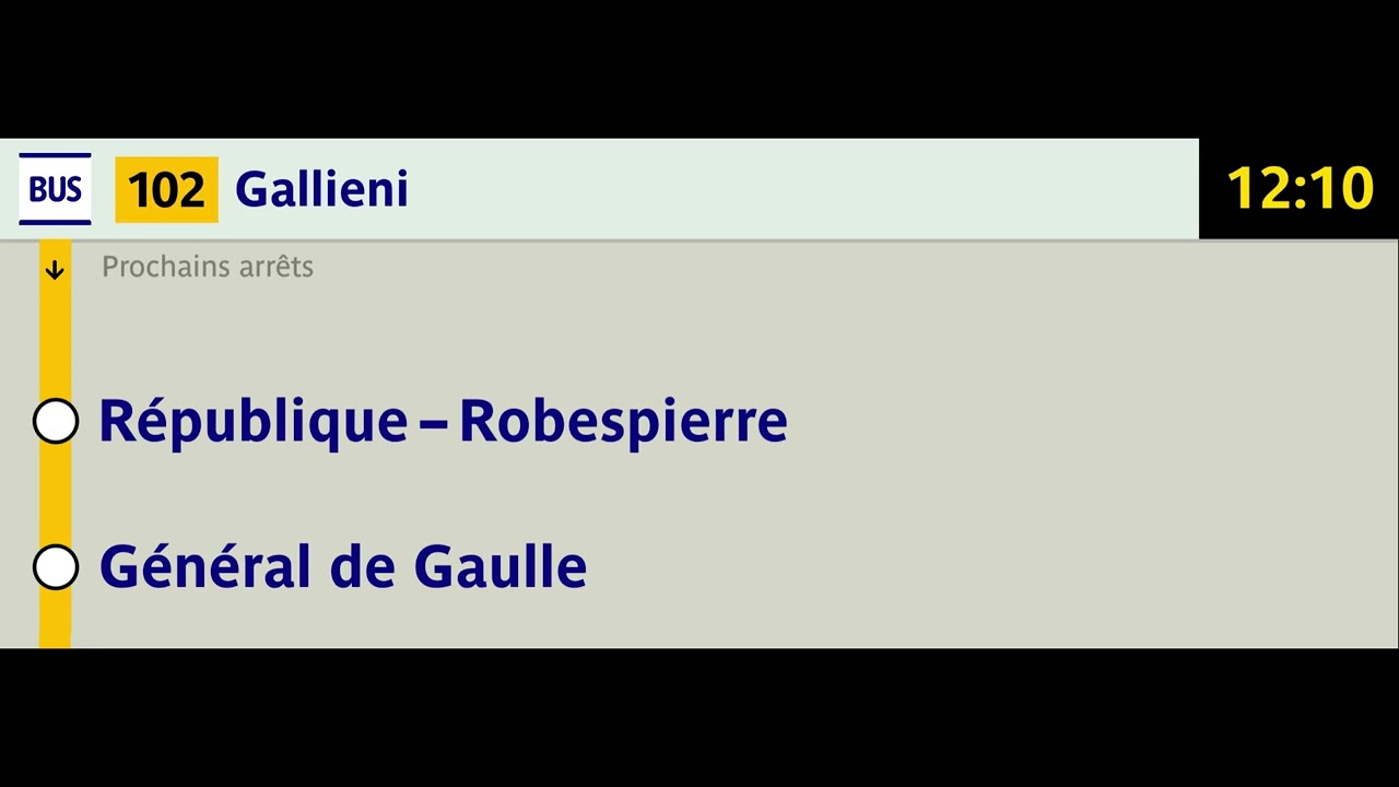 [RATP] Bus 102, service limité à : Gallieni - YouTube