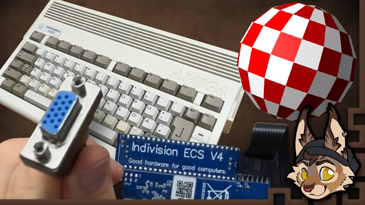 Amiga 600 - Indivision ECS v4 VGA Scandoubler - YouTube