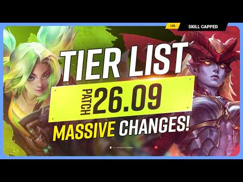 NEW TIER LIST for PATCH 26.09 - MASSIVE CHANGES! - League of Legends