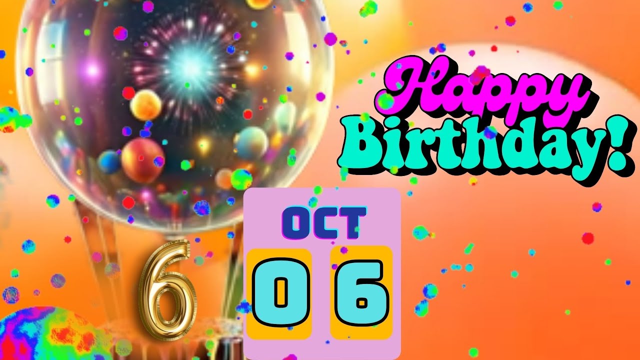 🎂 October Birthday Calendar: October 6th/6 de Octubre /6 octobre # ...