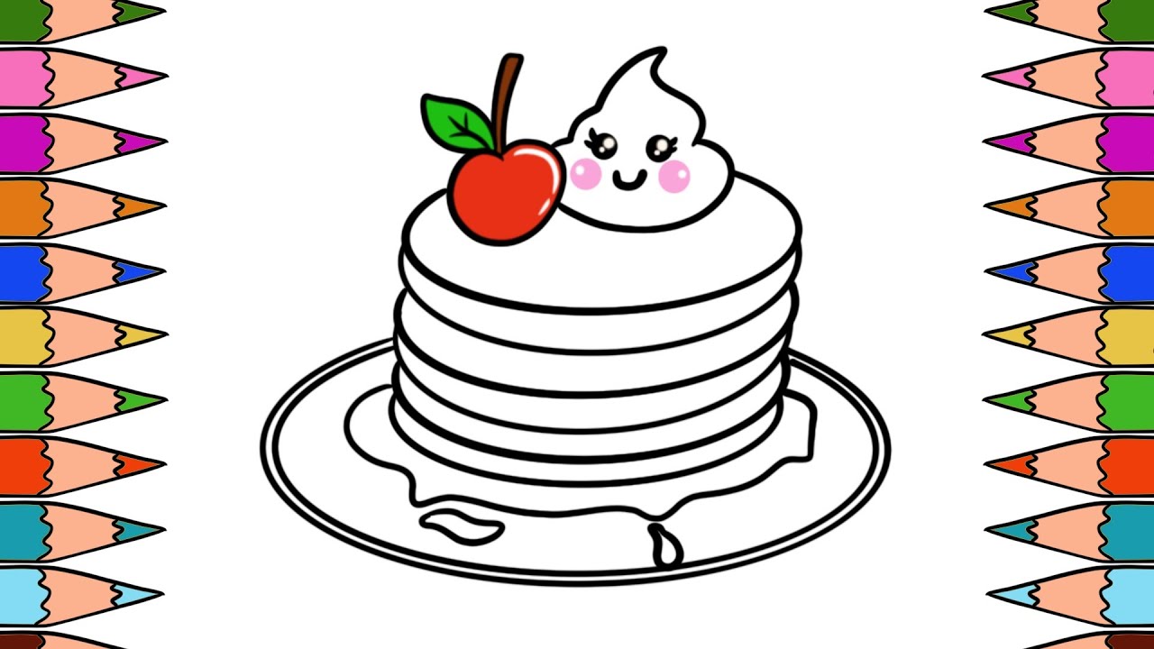 How To Draw a Cute Pancake 🥞| Easy and Simple Drawing For Kids and ...