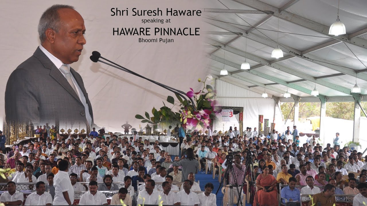 Suresh Haware speaking at Haware Pinnacle Kalyan Bhoomi Pujan 1st March ...