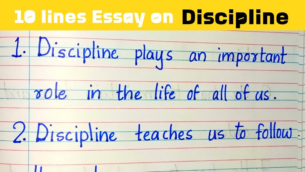 Discipline | 10 Lines Essay | English Writing Task Homework | Learn ...