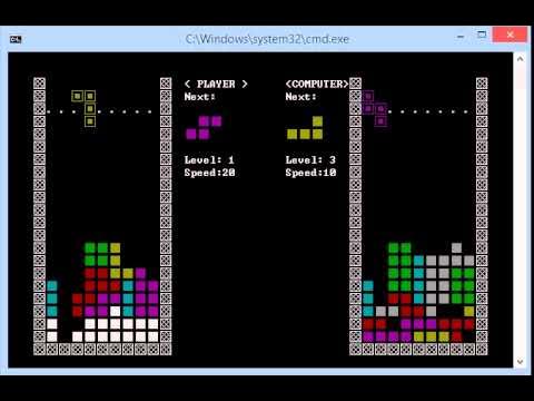 C언어 게임 만들기 2인용 테트리스 인공지능 버전- 소스코드 포함(Two Player Tetris in C Language with AI - Source code ...