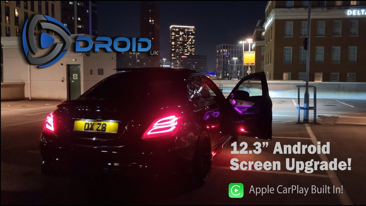 Mercedes Benz W205 C63 AMG - Droid UK 12.3" inch Android Screen Upgrade (Built In Apple Carplay ...