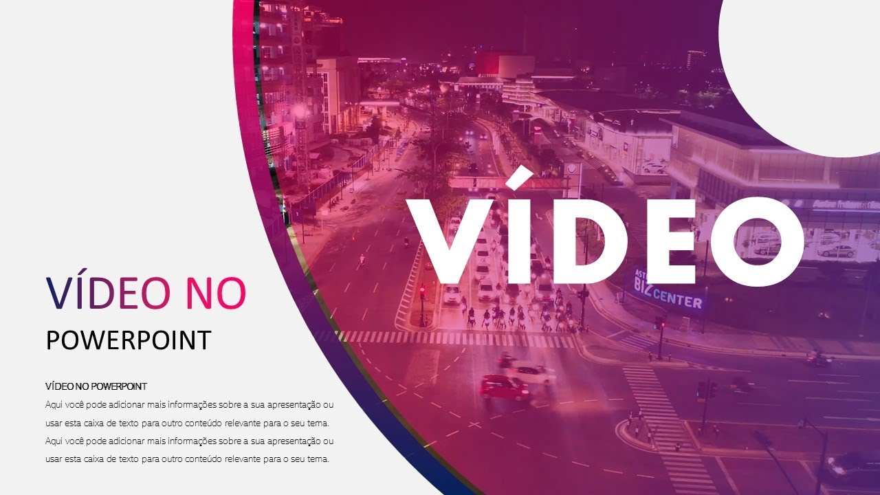 Como inserir vídeo em um Slide Criativo no powerpoint - YouTube