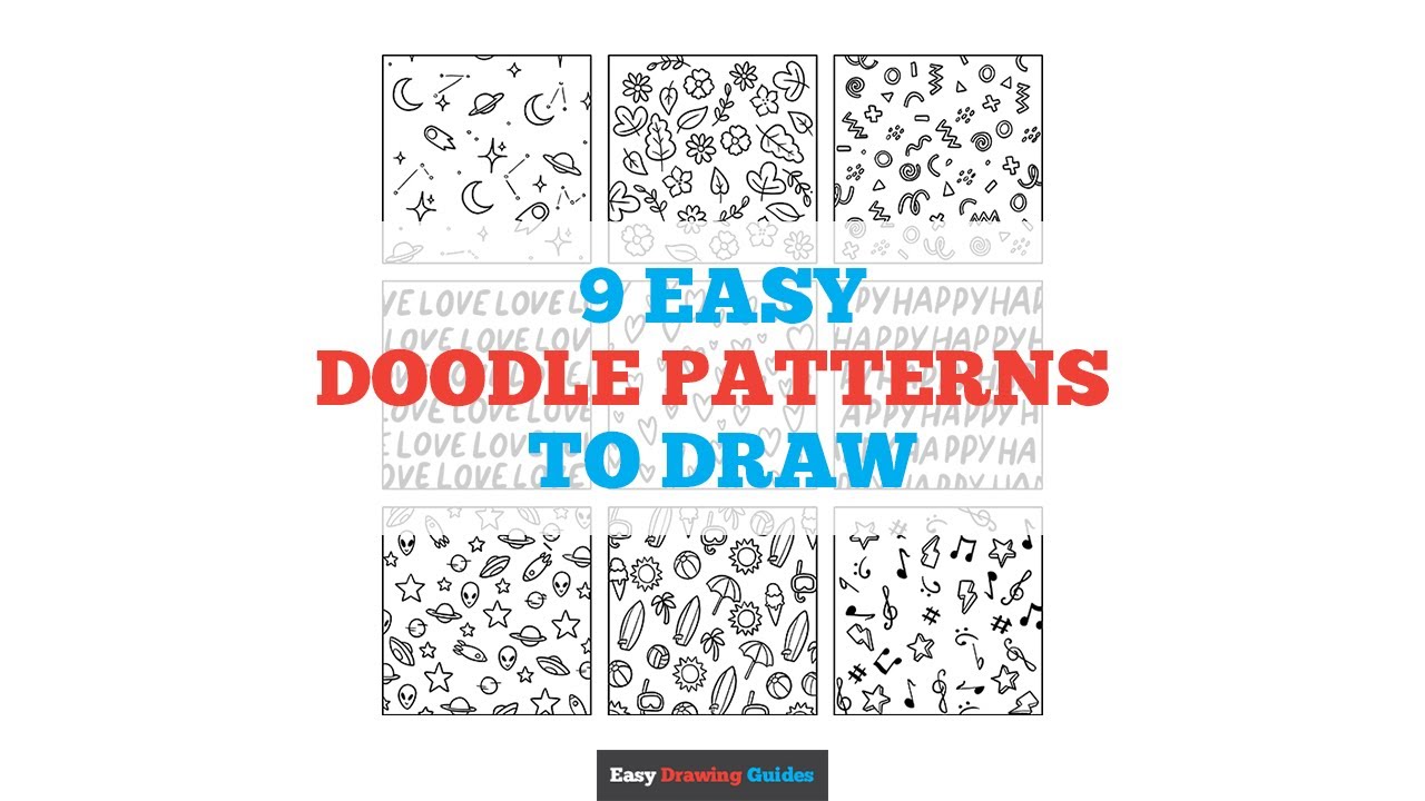 9 Easy Doodle Patterns to Draw: Easy Step by Step Drawing Tutorial for ...