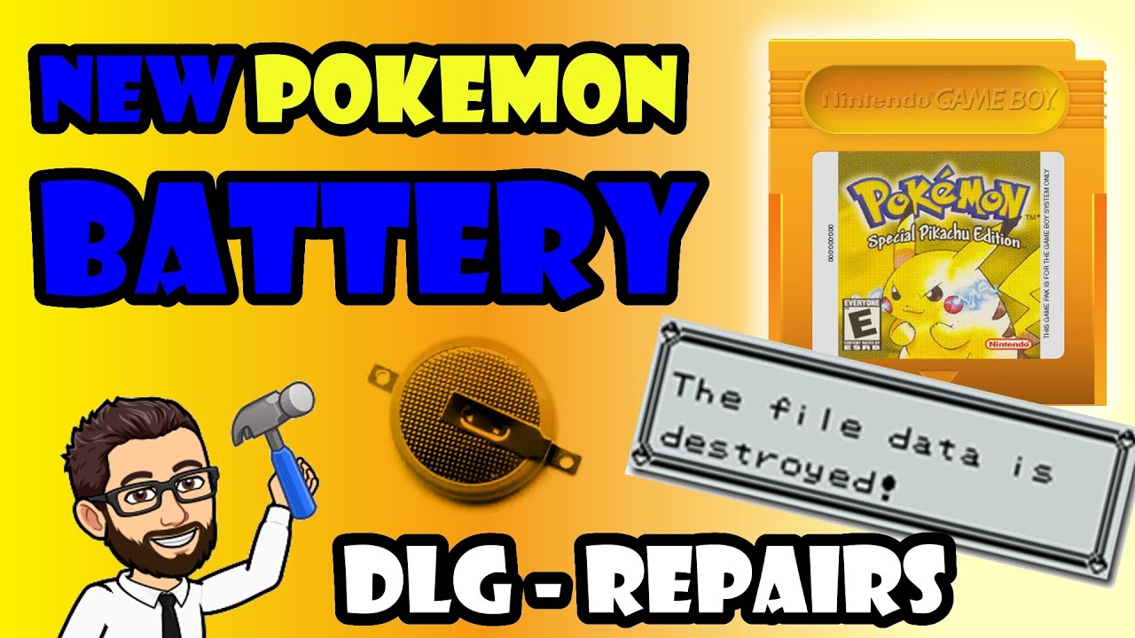 DLG Repairs - Replacing the battery in a Pokemon Yellow Cartridge - YouTube