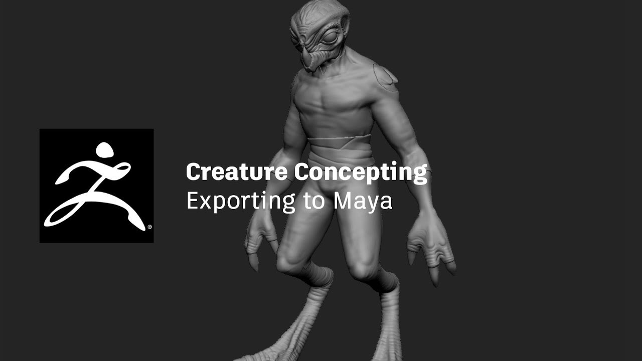 3D Creature Concepting with Maya and ZBrush - Lesson 12 / 24 - YouTube