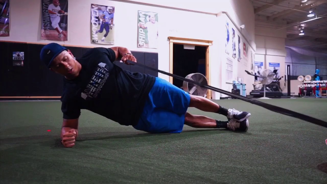 Side Plank with Banded Row - YouTube