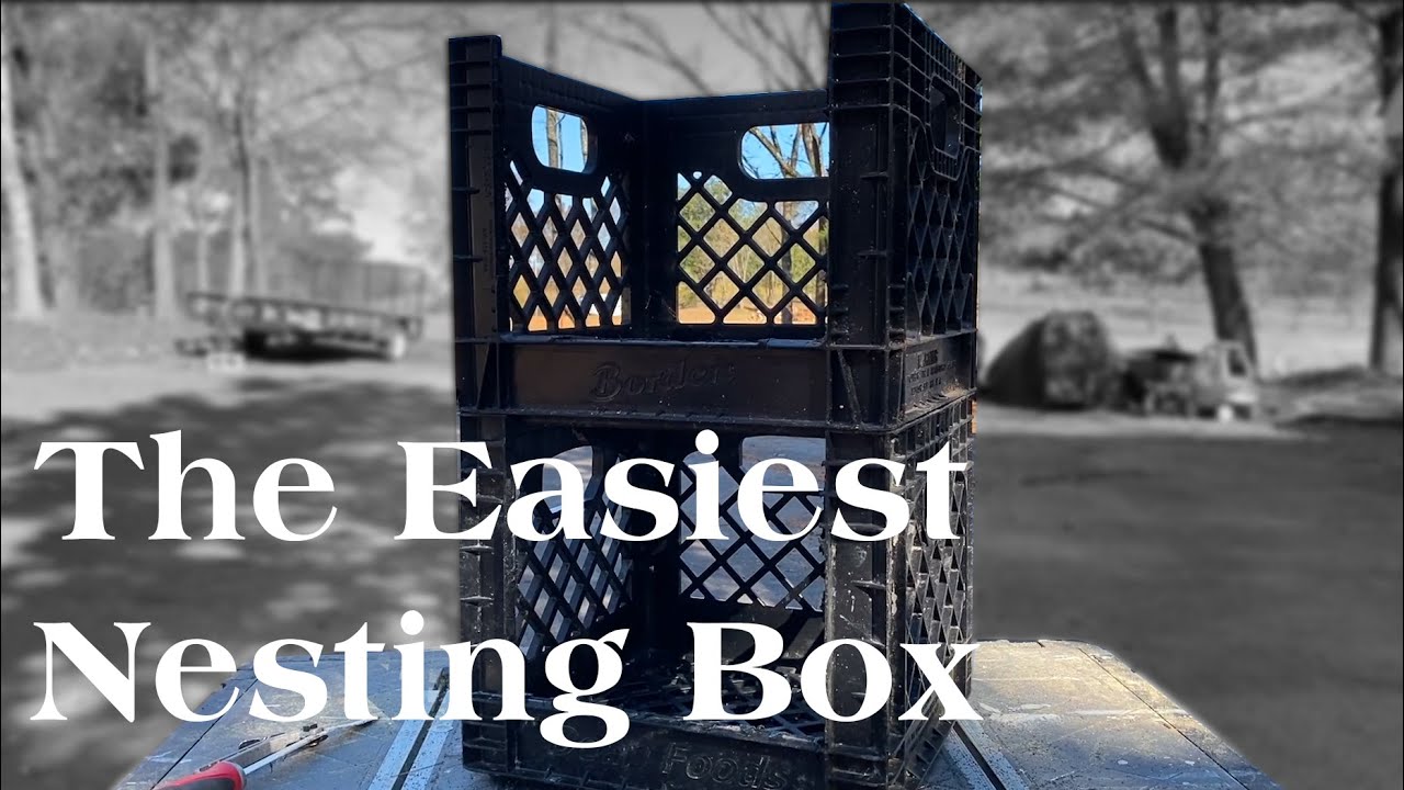 Milk Crate Nesting Box - YouTube