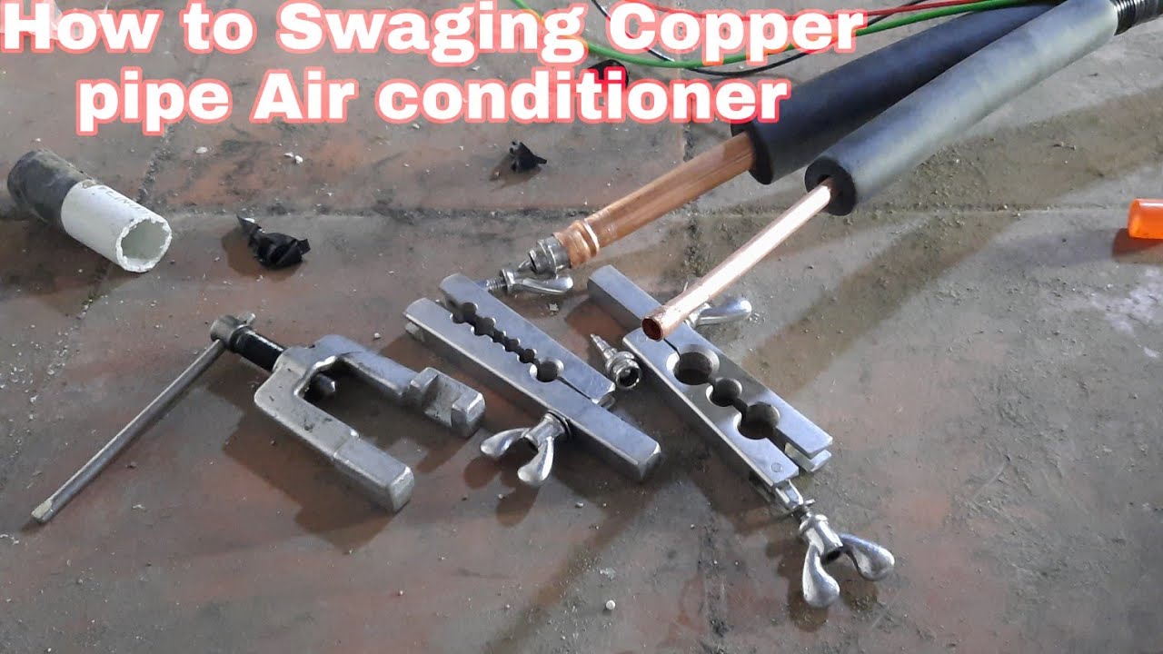 How to swaging Copper pipe Best Tool's Air conditioner - YouTube