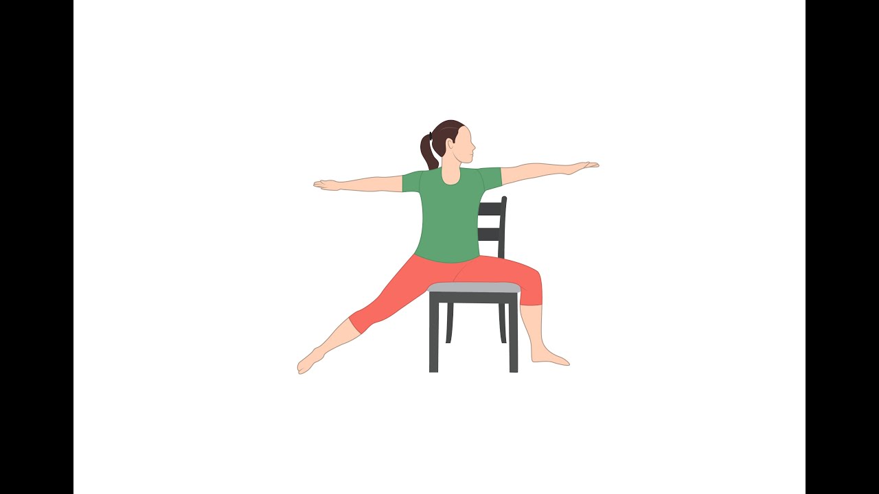 Chair Warrior II - 10 Min Chair Yoga eBook - YouTube