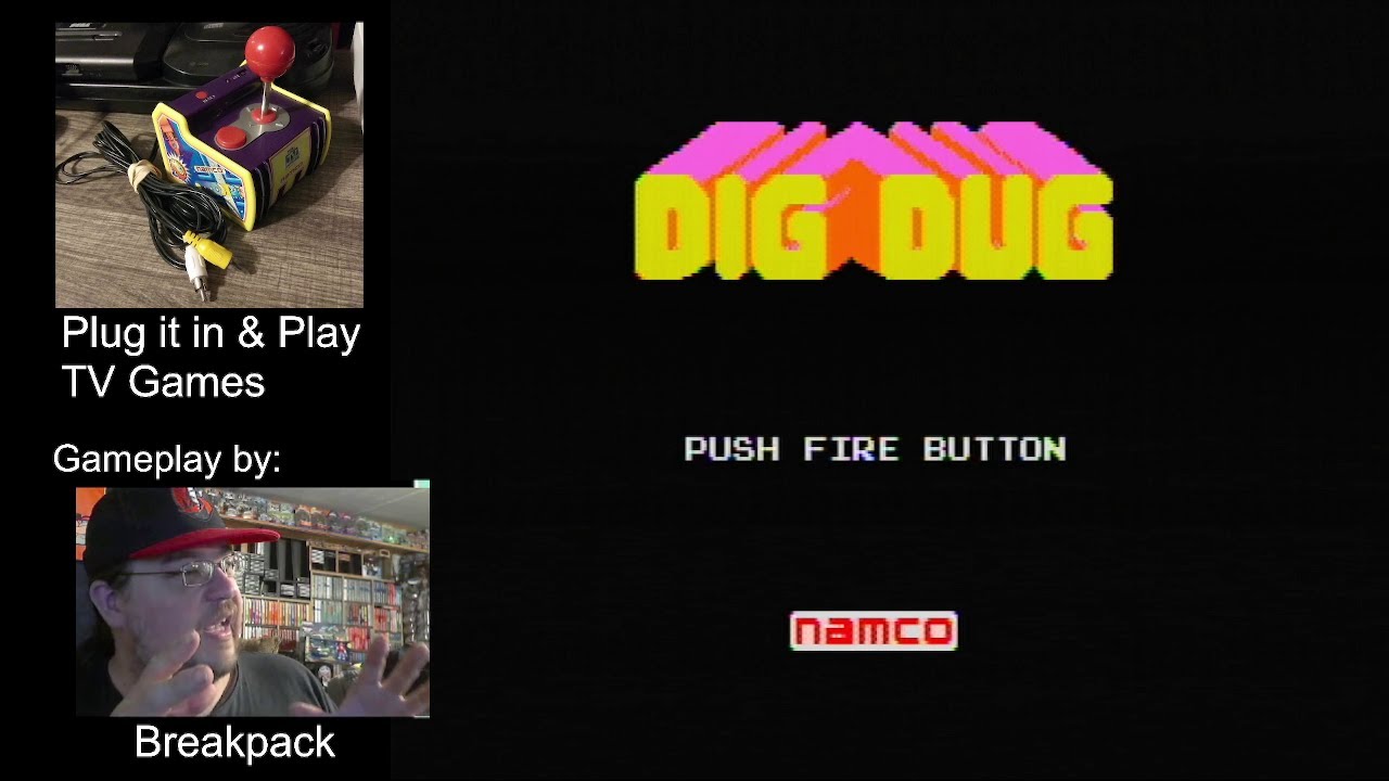 Namco Arcade Classics (2003) Plug & Play TV Games - Dig Dug gameplay ...