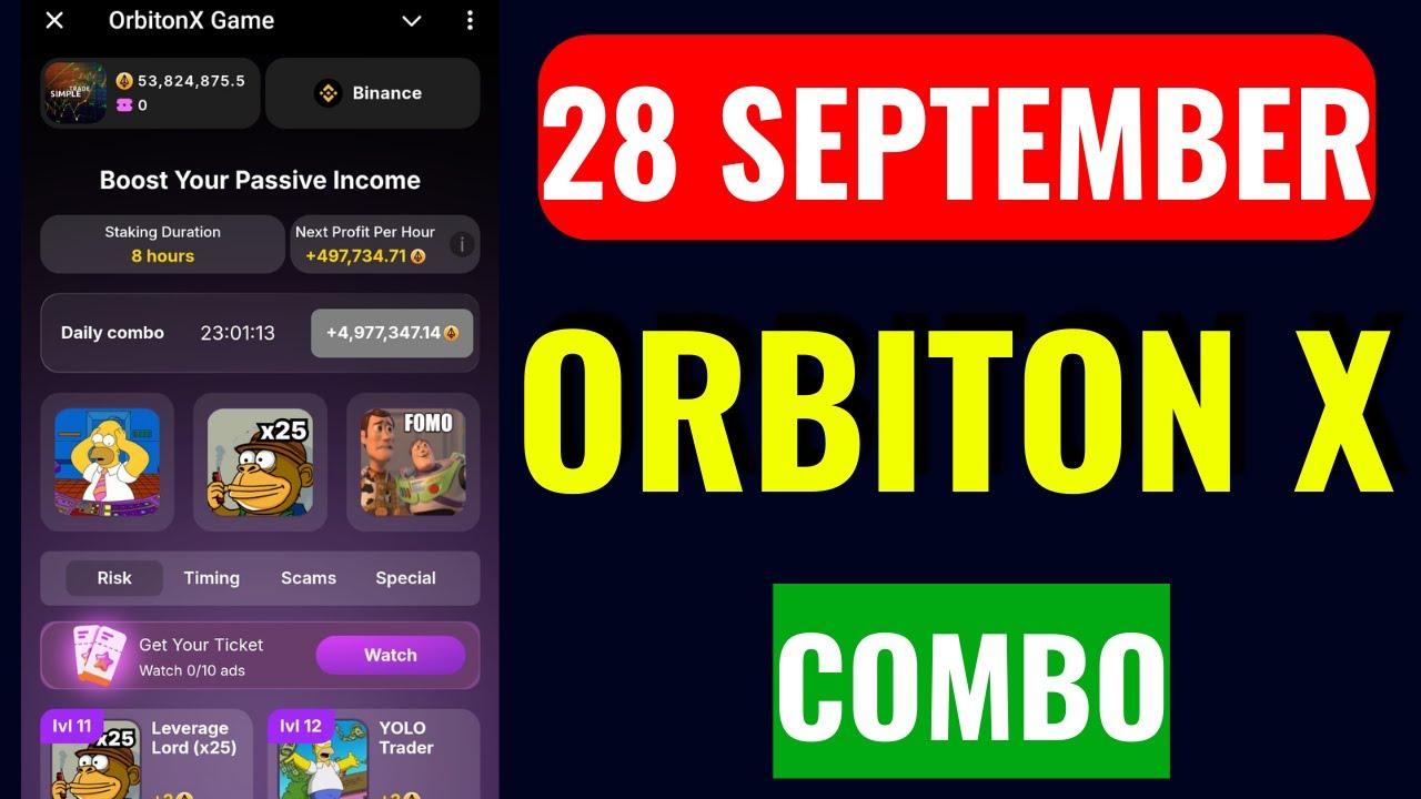OrbitonX Daily Combo 28 September | Orbiton X Game Daily Combo Today ...