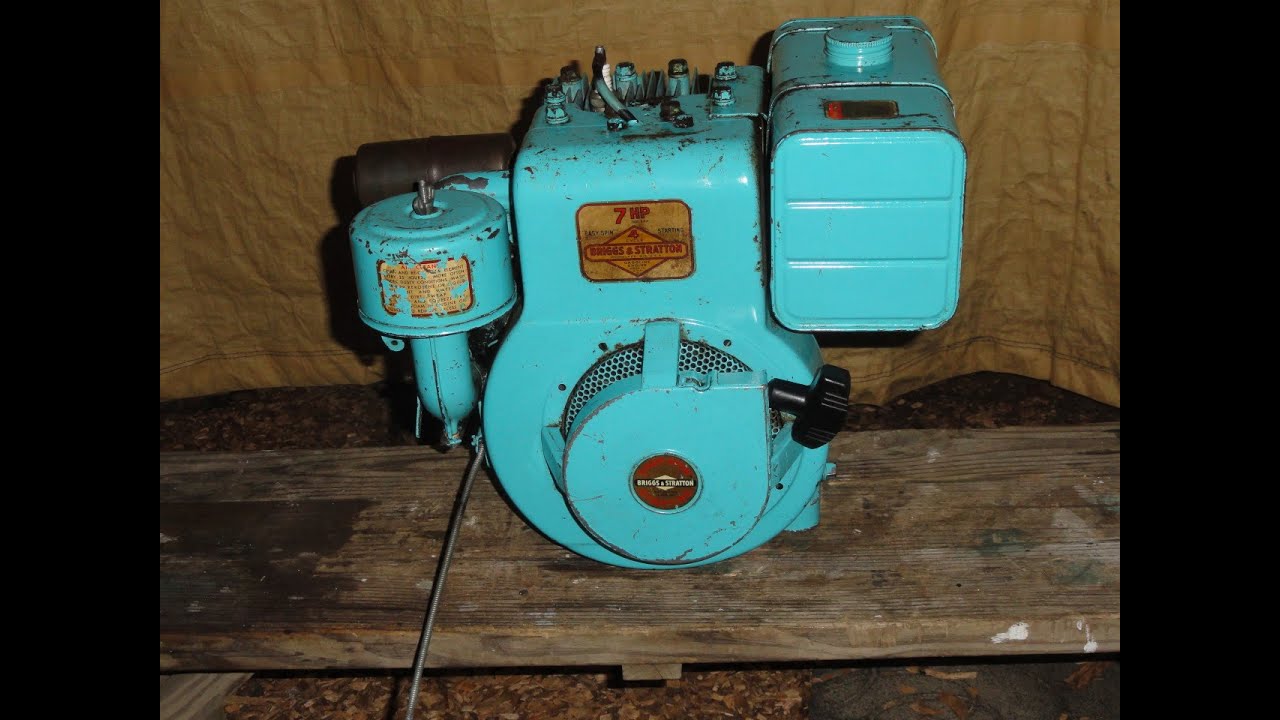 1968 Briggs and Stratton 7hp 275cc Horizontal engine, excellent ...