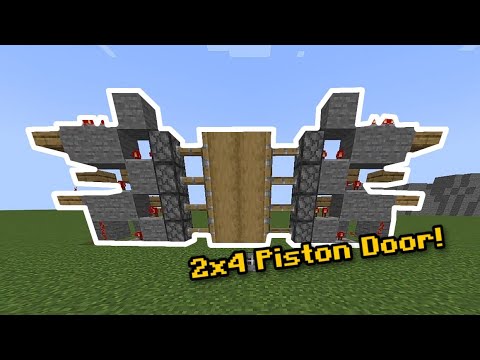 How to make a Tick Delay 2x4 Piston Door in Minecraft - YouTube
