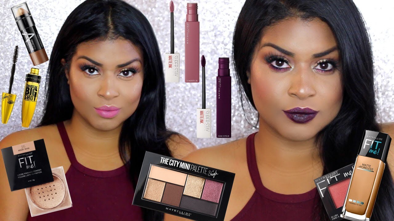 FULL FACE Maybelline Makeup | Maybelline x Shayla Palette | DAY TO ...
