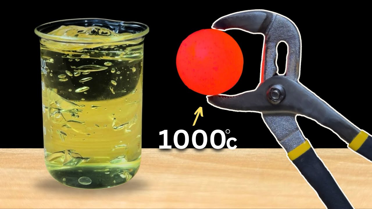 1000 degrees Hot Metal Ball Vs Hair Gel - YouTube