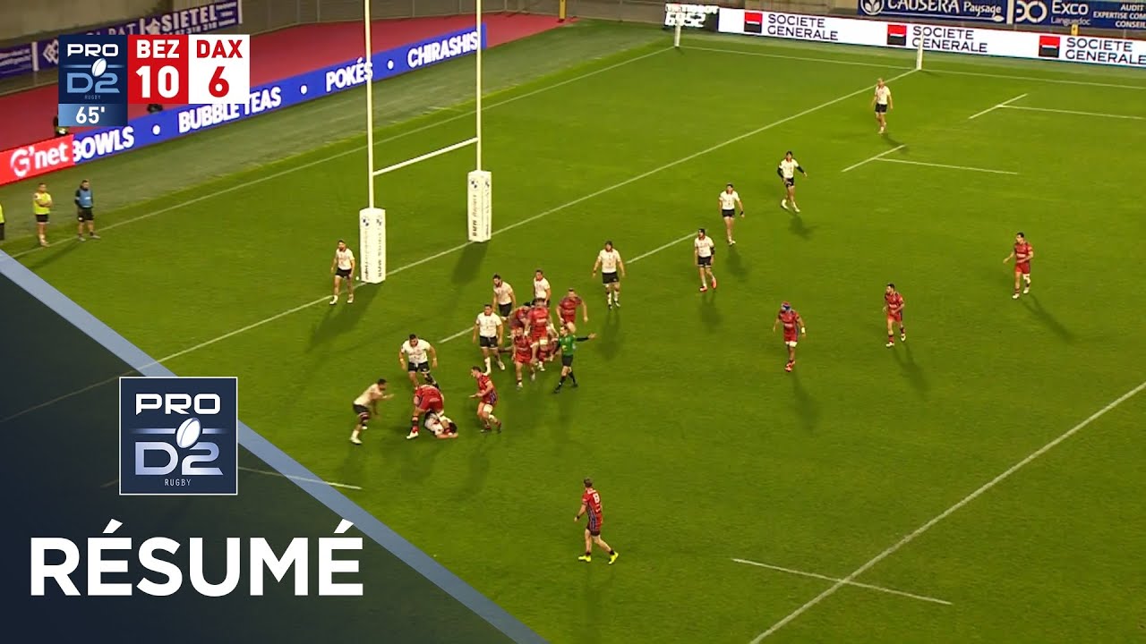 PRO D2 Saison 2025-2026 J19 - Résumé AS Béziers Hérault - US Dax - YouTube