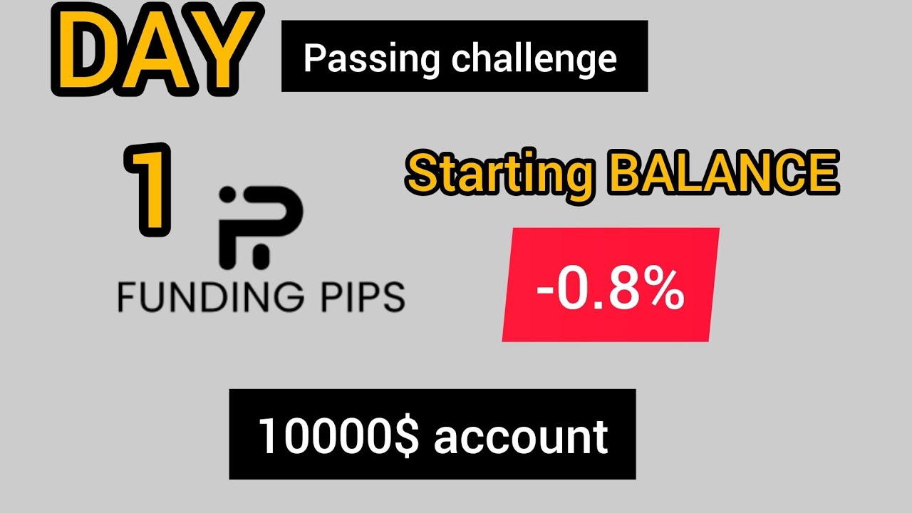 DAY 1 OF PASSING MY 10K $ Funded account with. -0.8% STARTING BALANCE ...