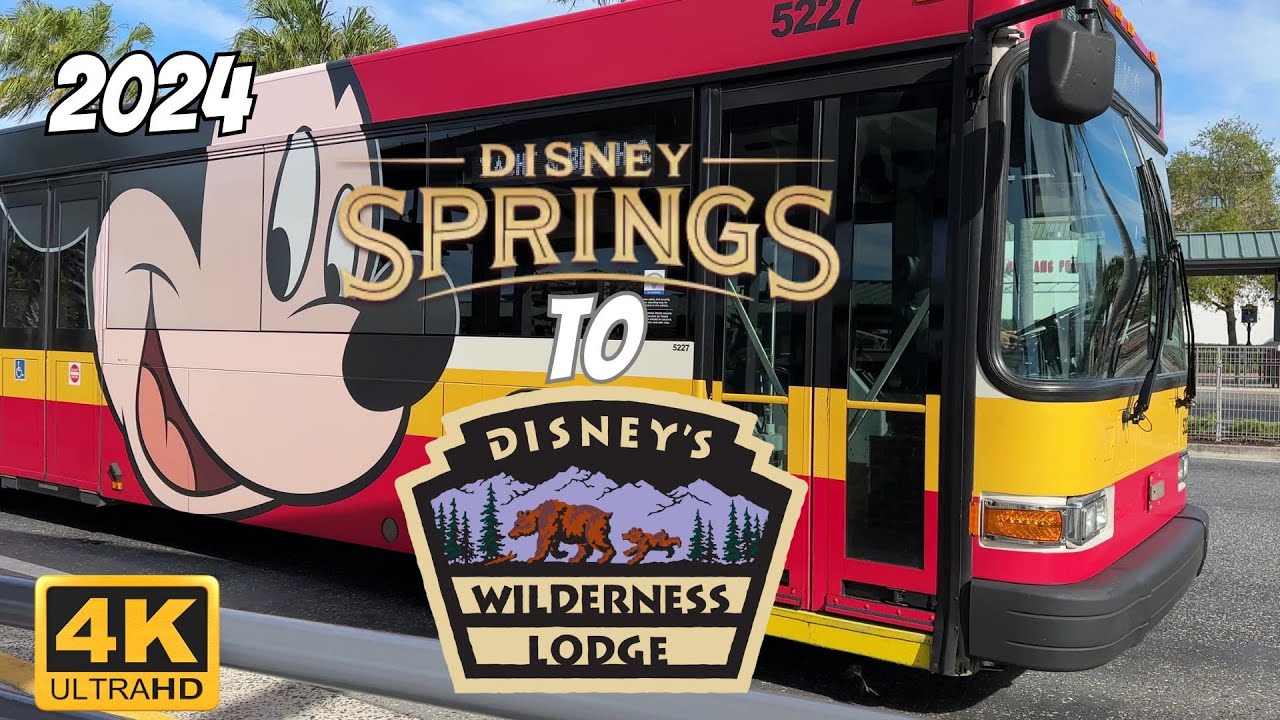 #4K DISNEY SPRINGS BUS TO WILDERNESS LODGE RESORT #new #shopping # ...