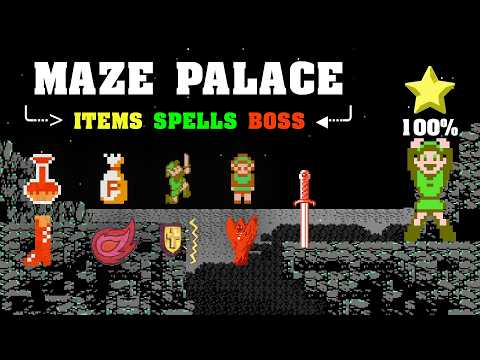Zelda 2 - Maze Palace - Walkthrough (Minimal Commentary)