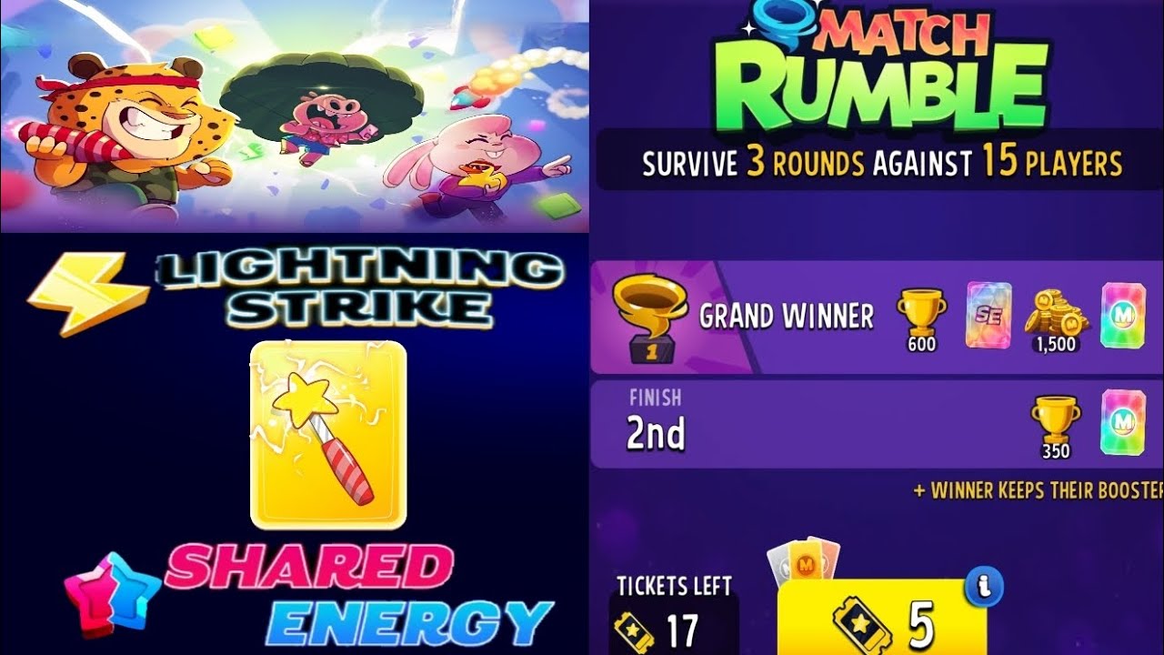 Match Rumble 15 Players Lightning + Shared energy | 5 Tickets | Magic ...