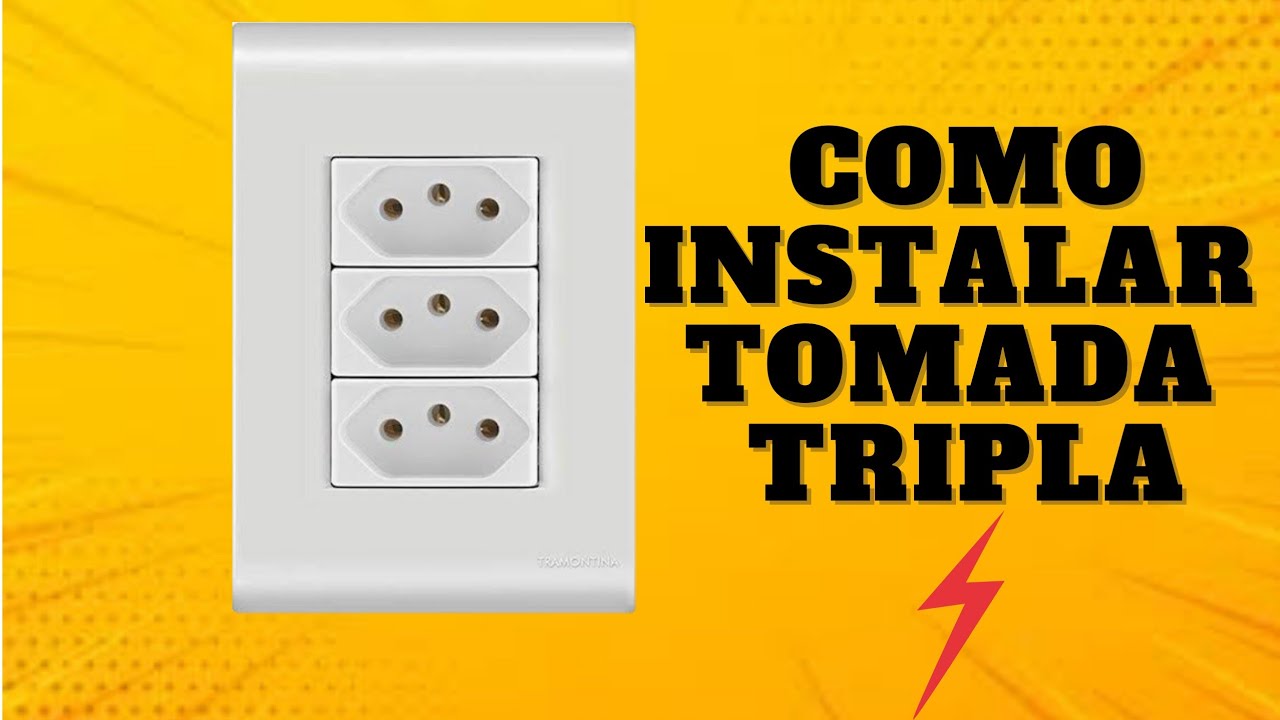 como instalar tomada tripla 3 entradas passo a passo - YouTube