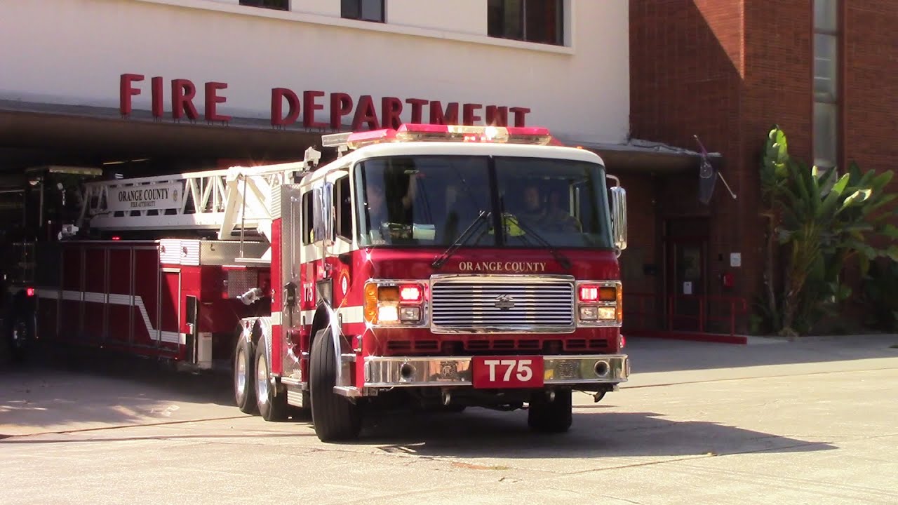 OCFA Truck 75 (Reserve) Responding x2 - YouTube