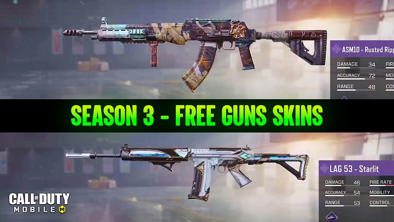 Season 3 All Free Epic Guns CODM - Gameplay & Ironsight S3 COD Mobile ...