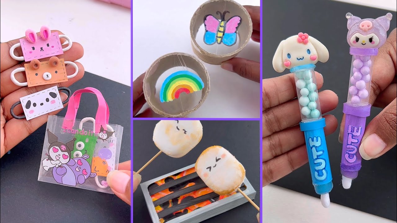 12 DIY Miniature Crafts Idea / Easy Craft Ideas / school craft ...