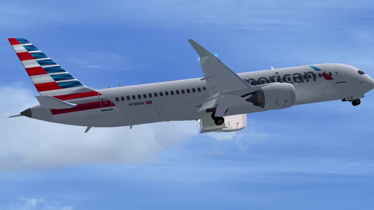 FSX - American Airlines Boeing 797-7 - YouTube