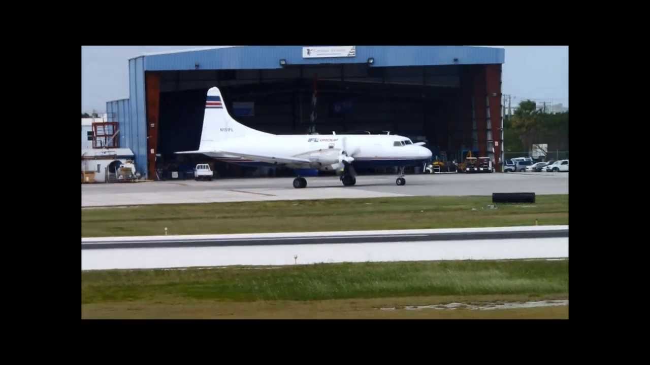 IFL Group (Contract Air Cargo) Convair CV-580 N151FL Arriving and ...
