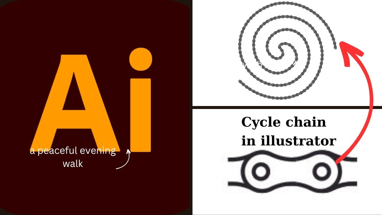 How to make a Cycle Chain in illustrator/ai&ps - YouTube
