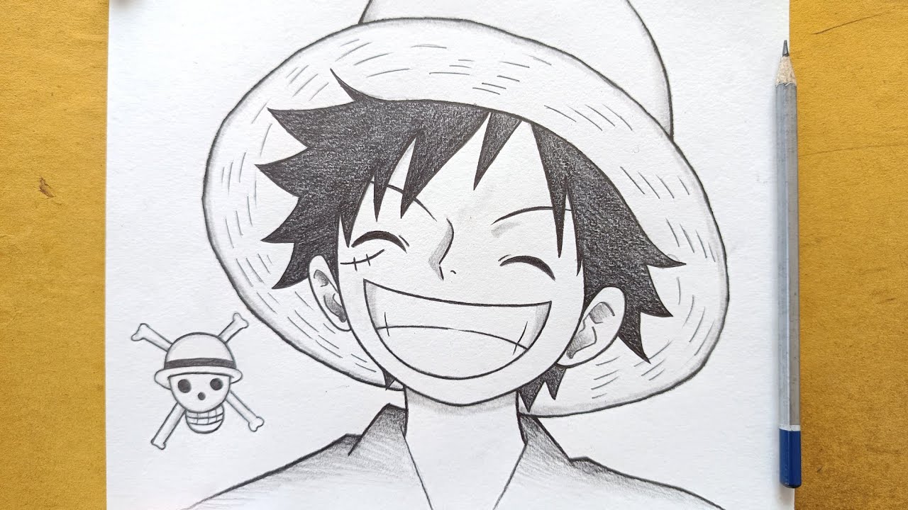 How to draw Luffy from (One piece) easy for beginners || Anime drawing ...