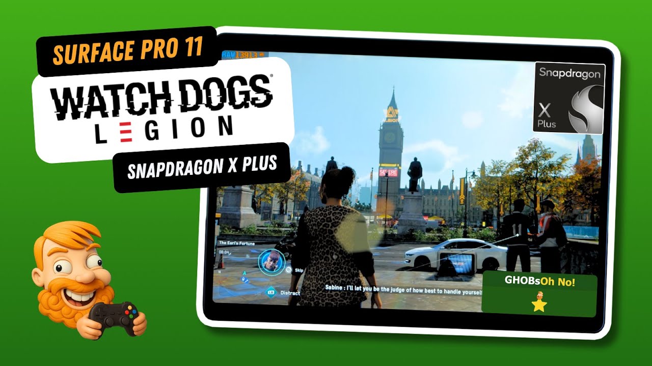 Watch Dogs: Legion — Surface Pro 11 (Snapdragon X Plus 16GB) FPS ...