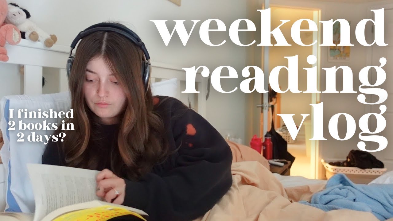 I read 2 books in 2 days while bleeding | weekend reading vlog 📚 😎 ...